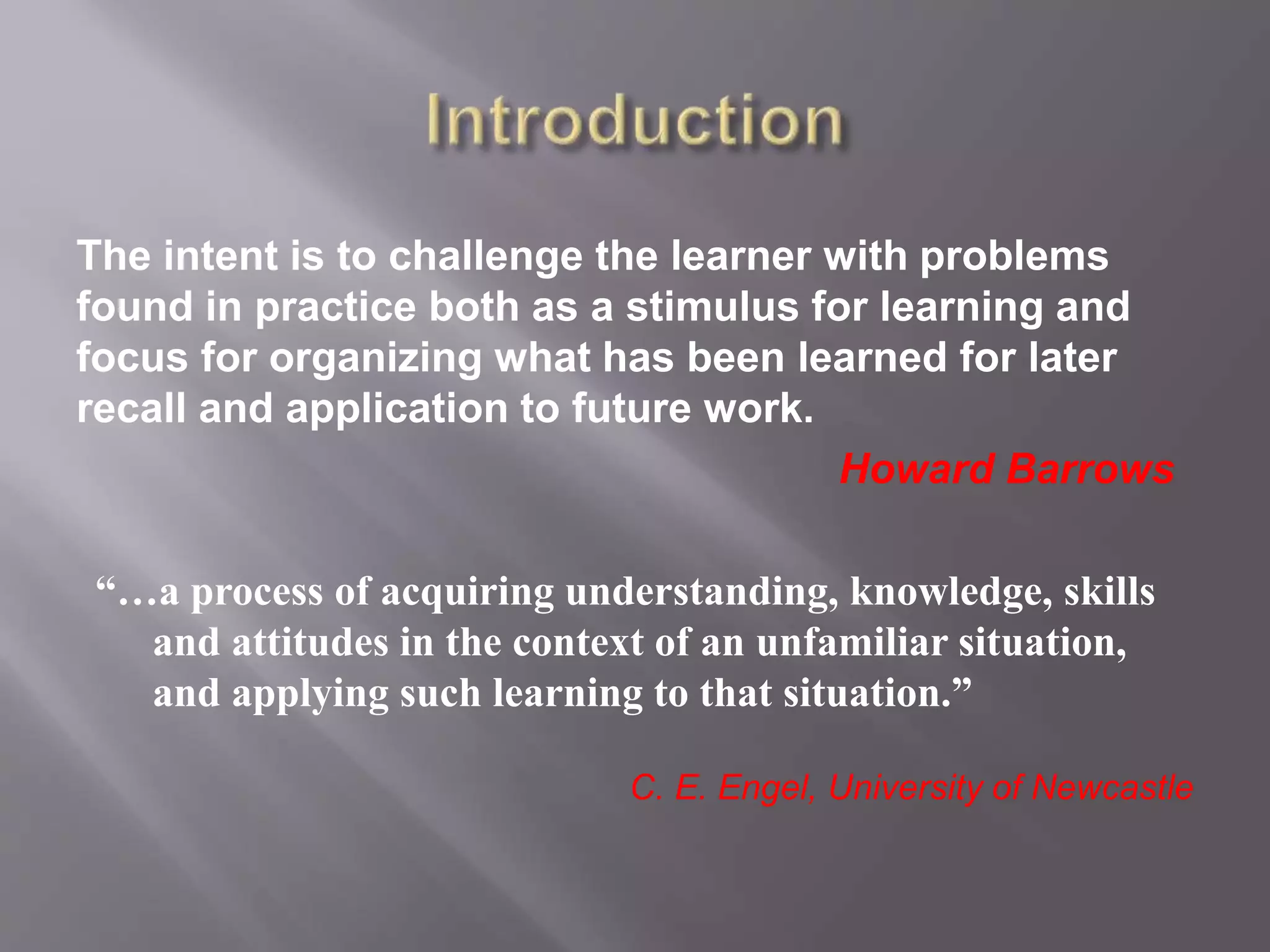 Problem based learning | PPTX