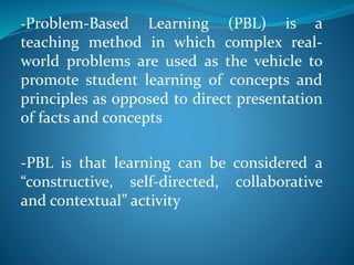 PROBLEM BASED LEARNING | PPT