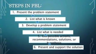 problem-Based learning approach in sciencepptx | PPT