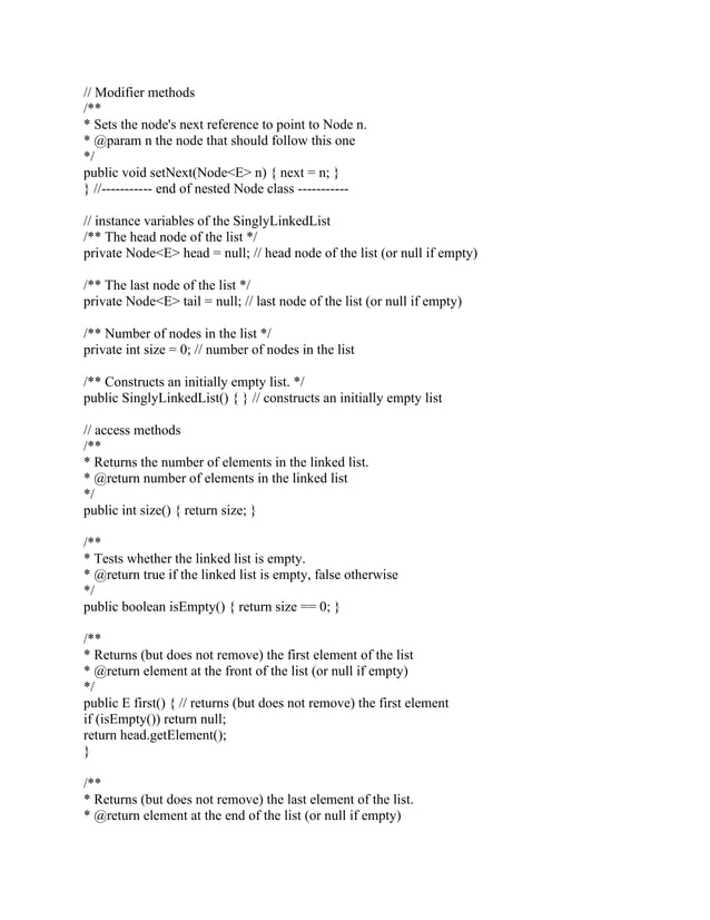 Problem Describe An Algorithm For Concatenating Two Singly Linked Lispdf