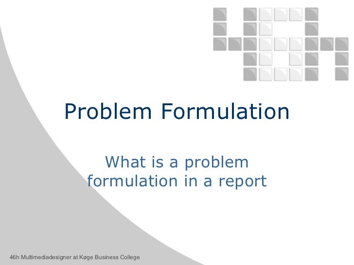 Problem Formulation