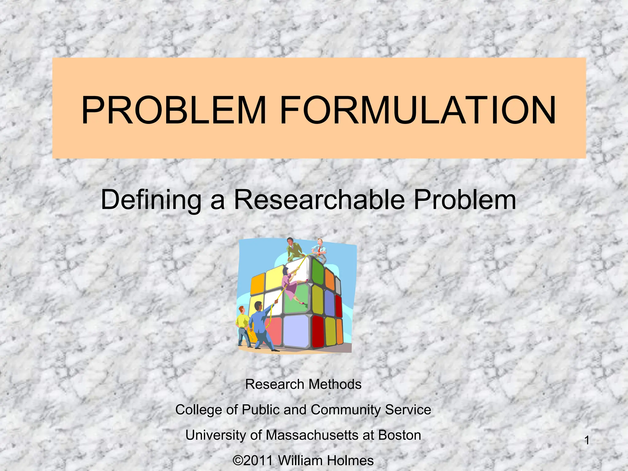 The Problem Formulation PowerPoint Presentation | PPT