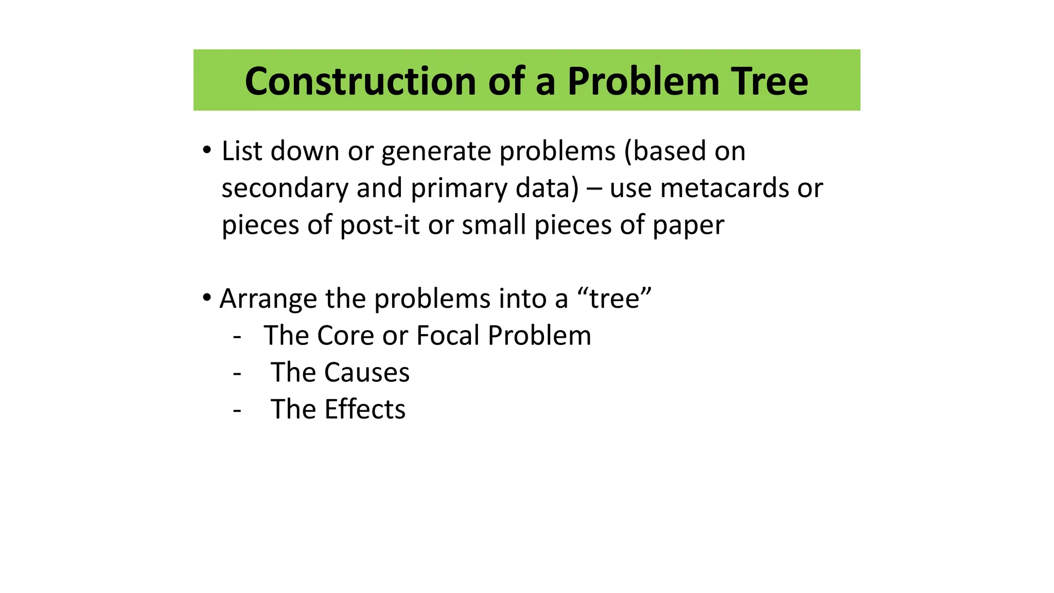 Problem Objective Solution Tree Logframe Pptx Civil Engineering