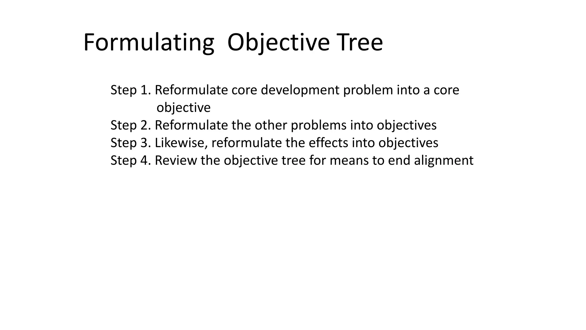 Problem Objective Solution Tree Logframe Pptx Civil Engineering