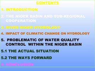 Problem of Water Quality Control in the Niger Basin | PPT