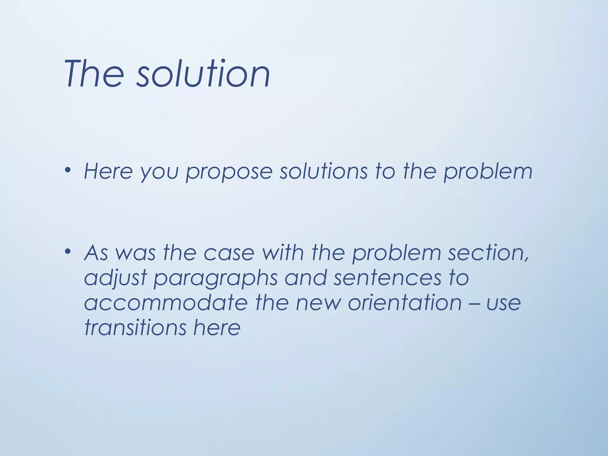 Problem solution essay | PPT