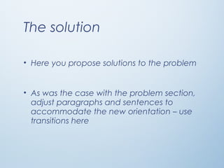 Problem solution essay | PPT