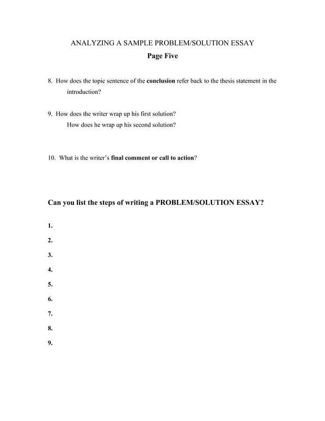Problem solution exercises | PDF
