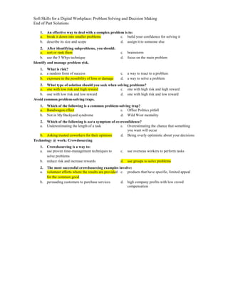 Problem Solving and Decision Making Illustrated Course Guides 2nd ...