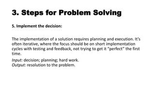 Problem solving and decision-making by TUYIZERE Delphin | PPT