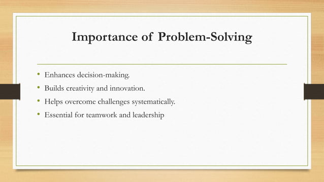 Problem-solving skills for students life | PPTX