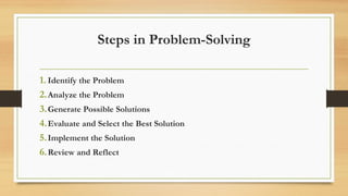 Problem-solving skills for students life | PPTX
