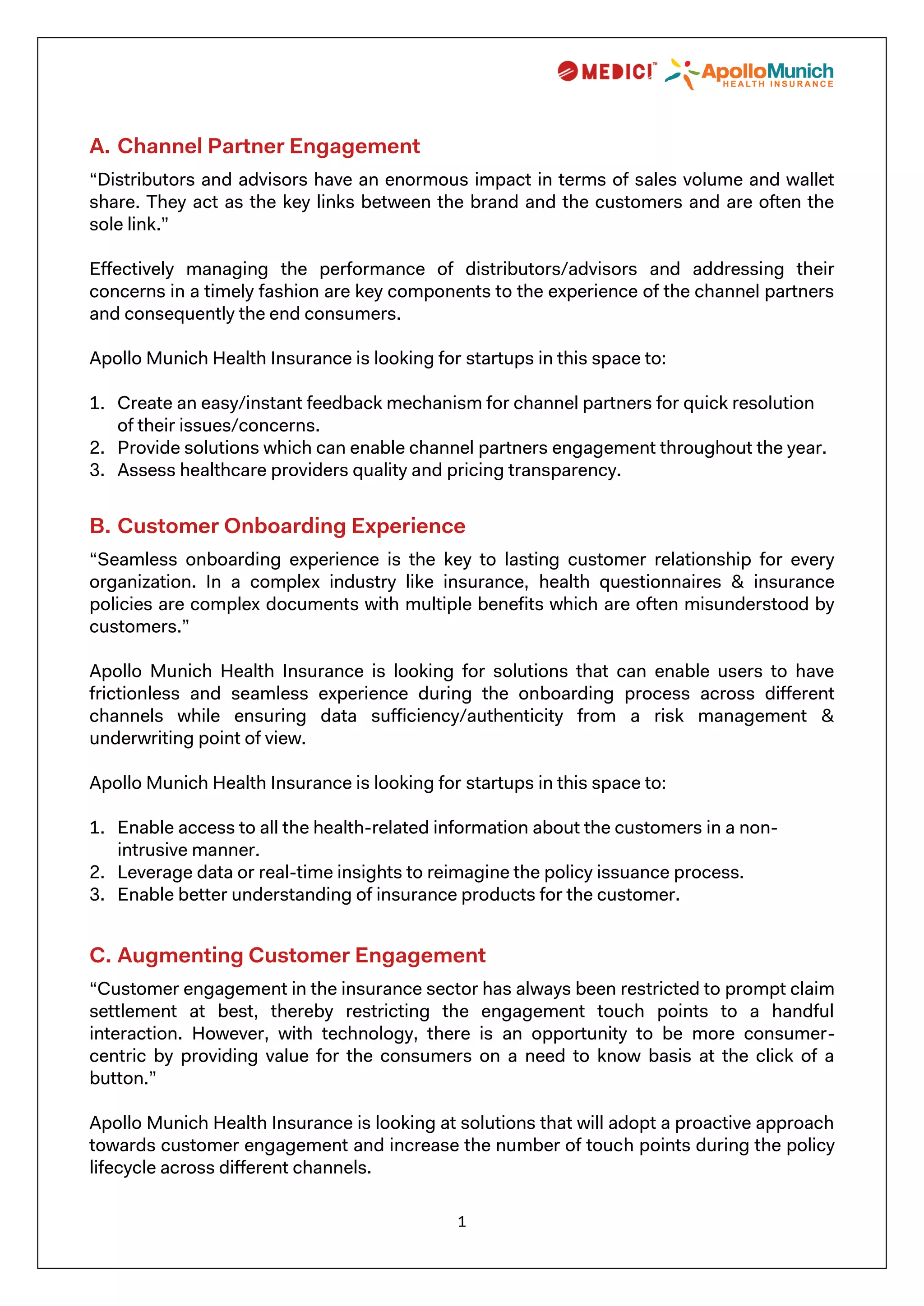 InsurTech Accelerator - Problem statements! | PDF