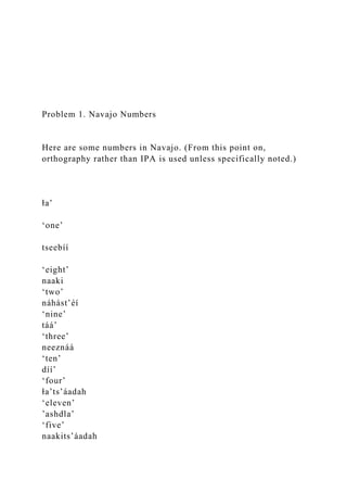 Problem 1. Navajo NumbersHere are some numbers in Na.docx