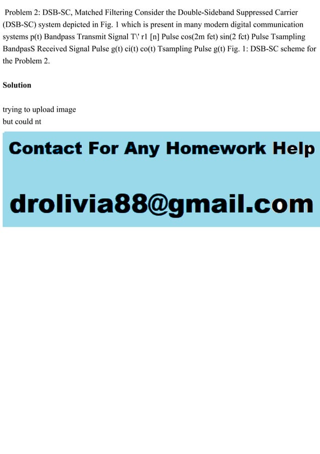 Problem 2 DSB-SC, Matched Filtering Consider the Double-Sideband Sup.pdf