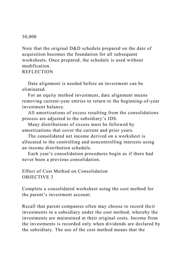 Problem 3-2 (LO 2) Simple equity method adjustments, consolidated .docx