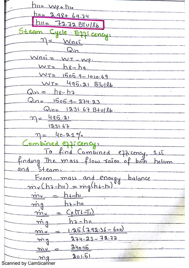 solution to Problem 8.13,8.14,8.15,8.16 from power plant technology by ...