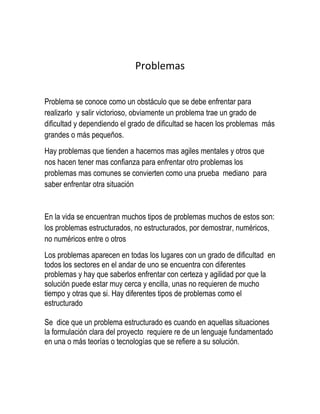 Problema | DOCX