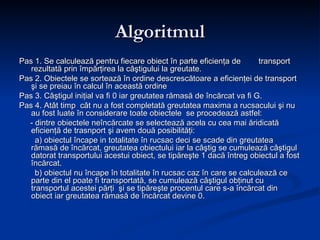 Problema Rucsacului | PPT