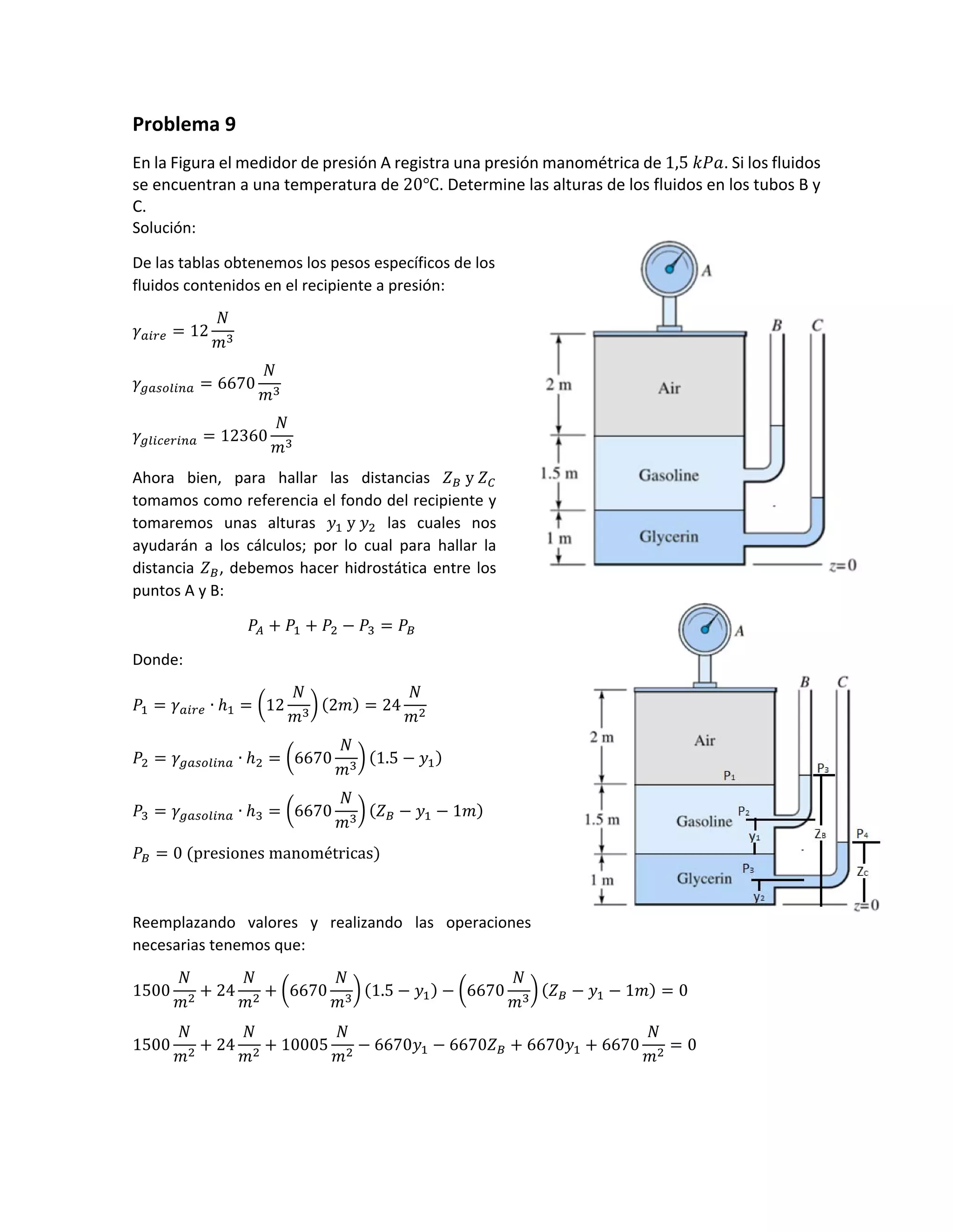 Problema 2 de manometría | PDF