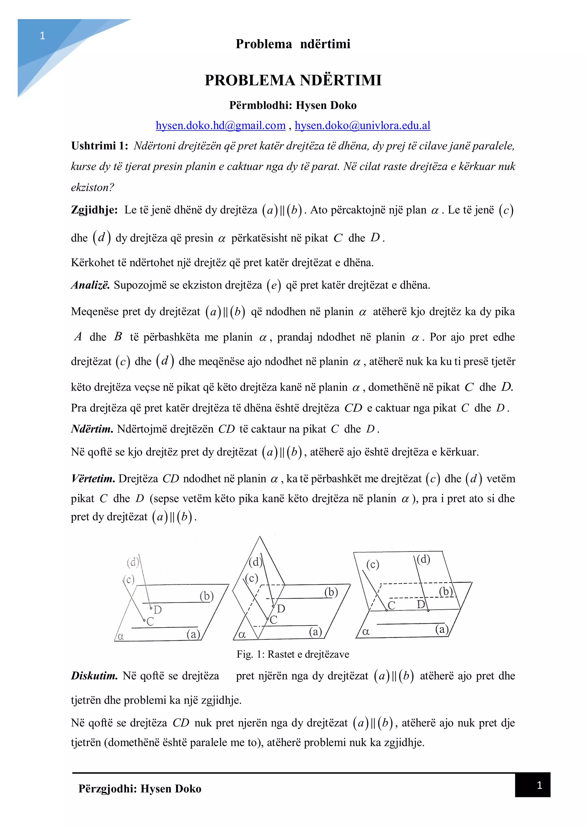 Problema ndertimi - Hysen Doko | PDF
