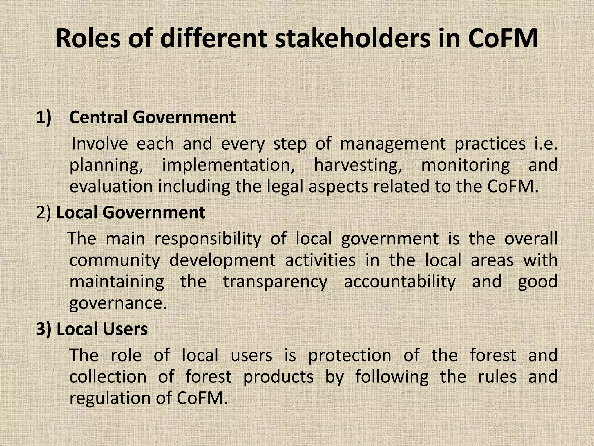 Problem and prospects on collaborative forest management in nepal | PPTX