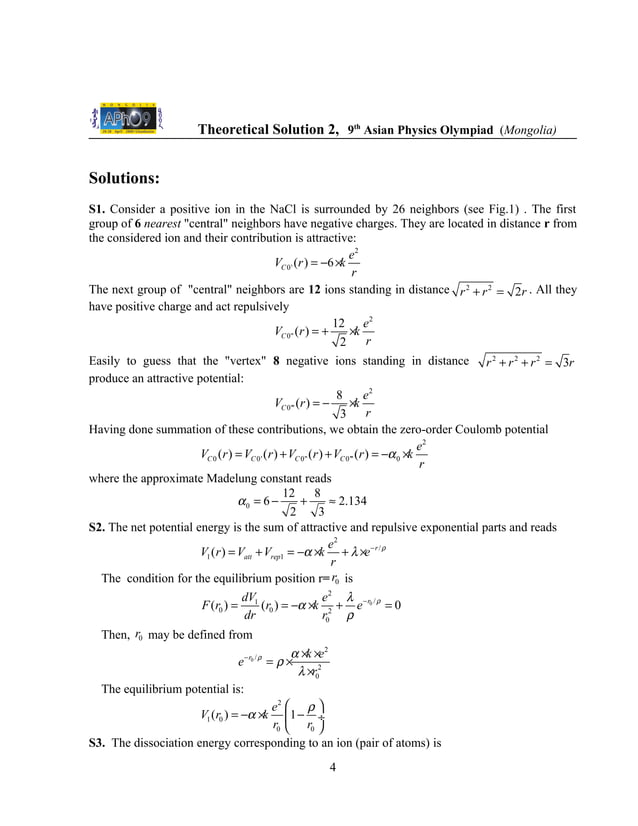 Problem and solution 2 a ph o 9 | DOC | Chemistry | Science