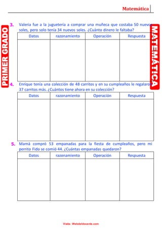 Problemas con-sumas-y-restas-para-primer-grado-de-primaria | DOC
