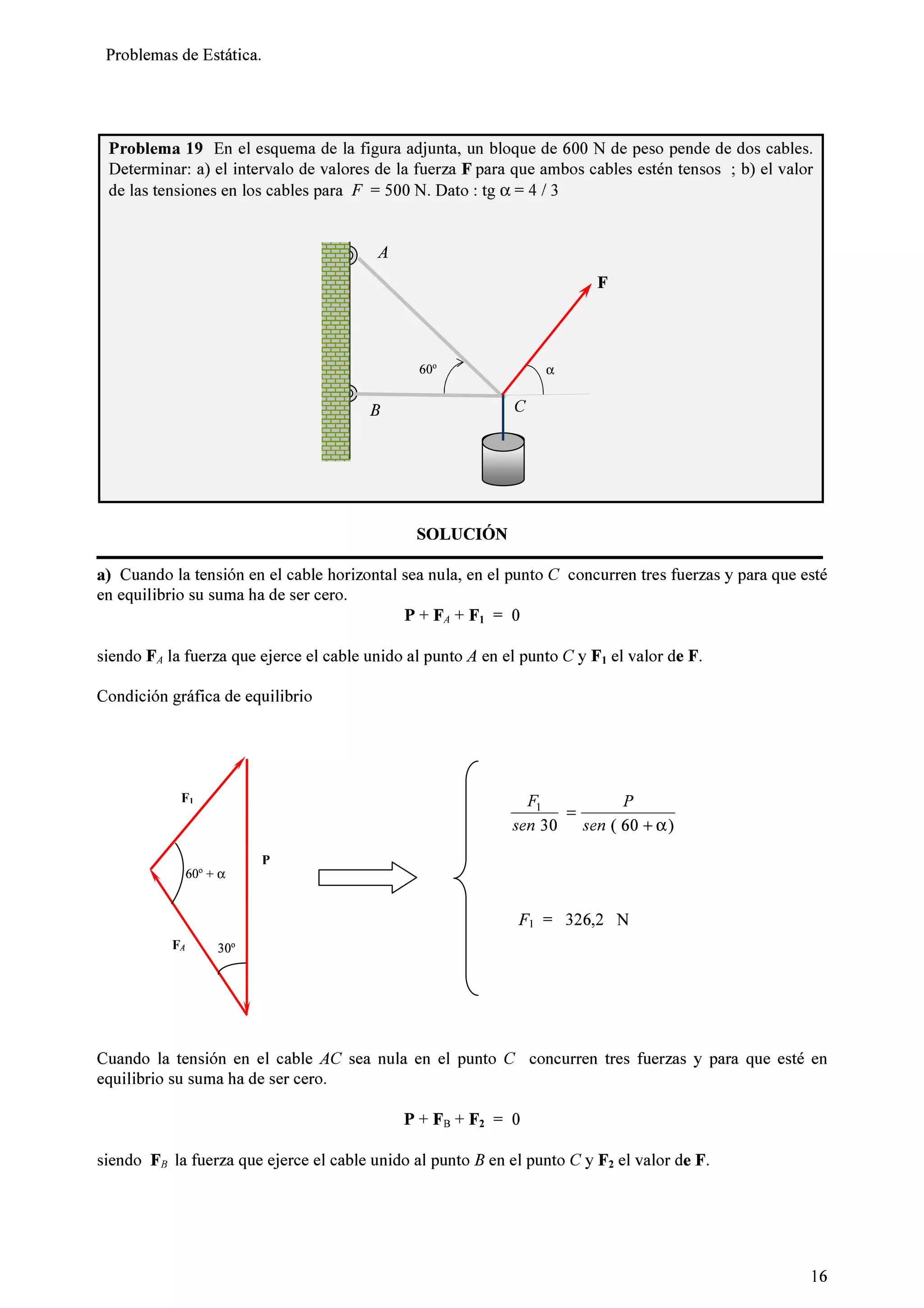 Problemas de estática [ejercicios resueltos] | PDF