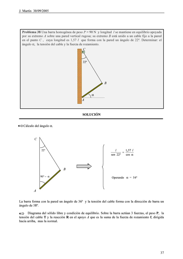 Problemas de estática [ejercicios resueltos]