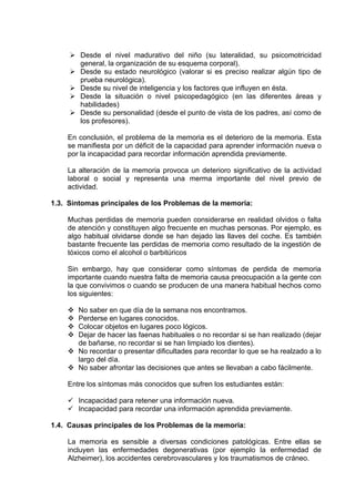 Problemas de memoria monografía | DOC