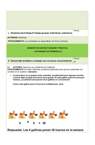 Problemas de multiplicacion grado 3 | DOCX