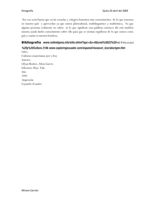 Problemas De PéRdida De Identidad En El Ecuador | DOC
