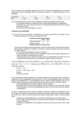 Problemas de series de tiempo | PDF