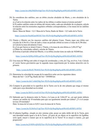 Problemas gravitacion. Física 2º bachillerato | PDF