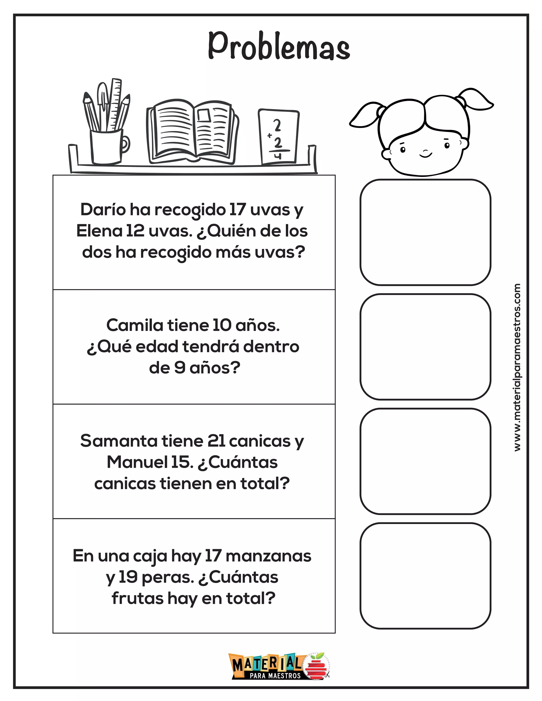 Hojas De Trabajo De Matemáticas Cotidianas Para Primer Grado