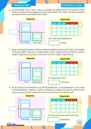 PROBLEMAS PAEV 5 GRADO PARA EDUCACIÓN PRIMARIA | PDF