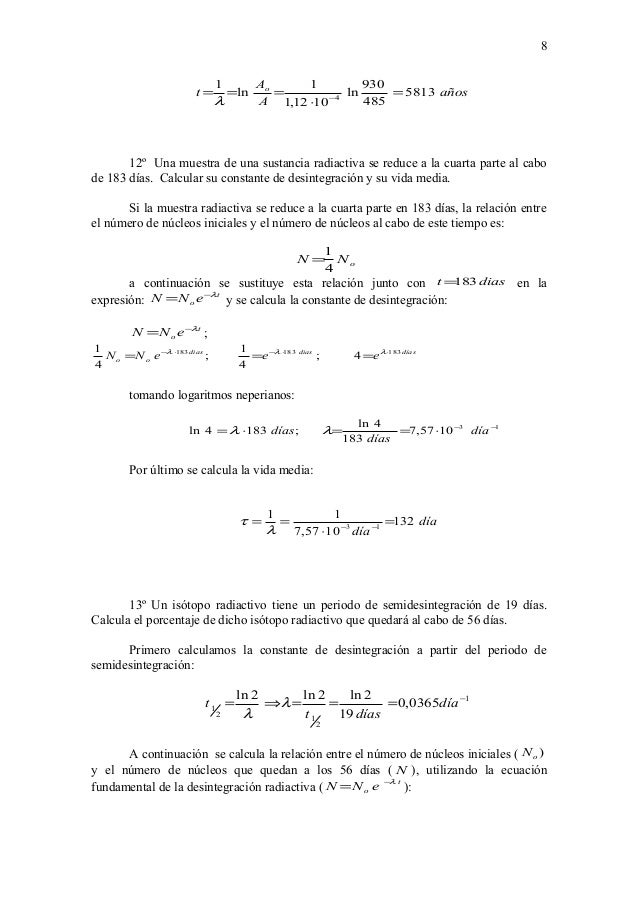 Ejercicios Resueltos De Vida Media Quimica Nuclear - Descargar Video