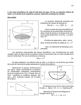 Problemas sobre vaciado de tanques | PDF