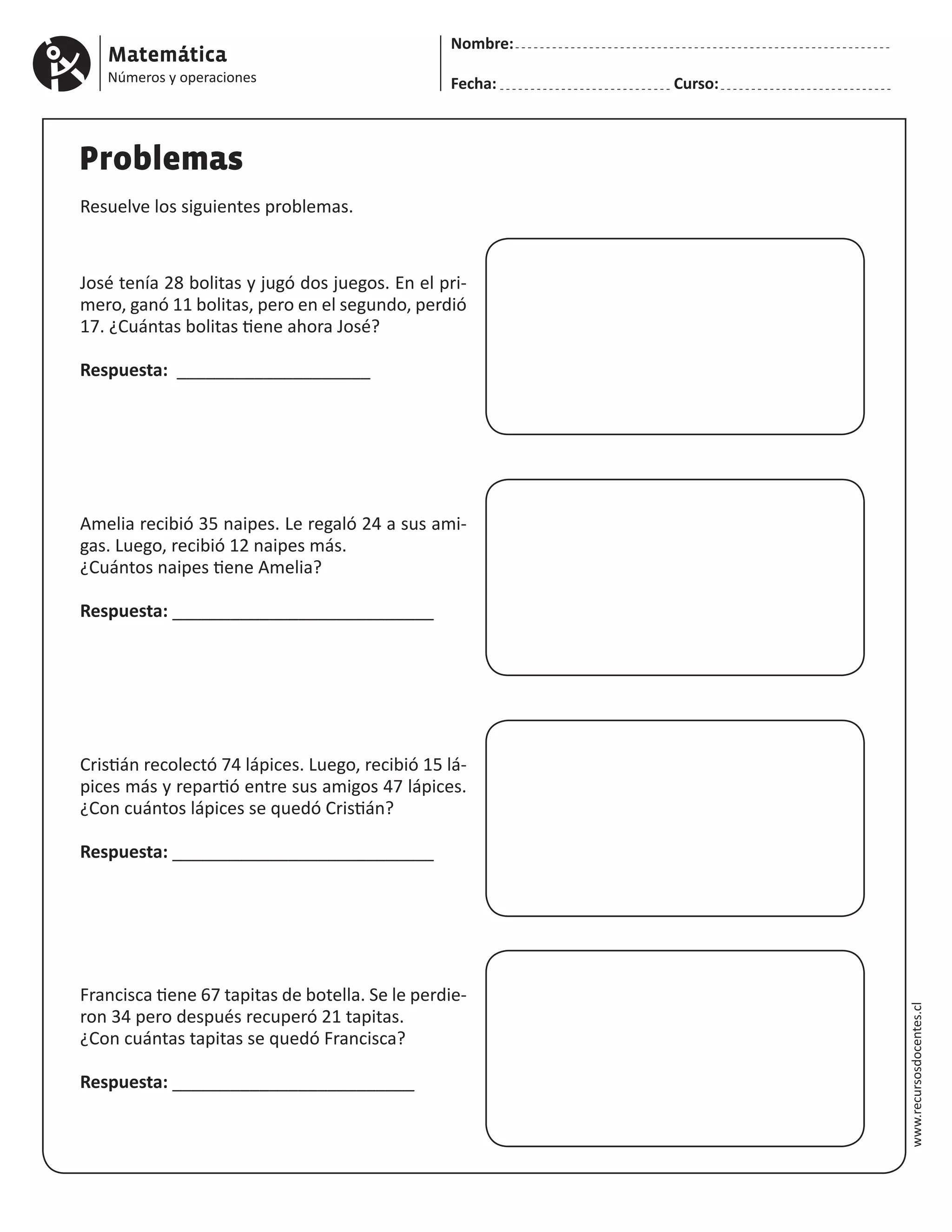 Problemas 15 Sumas Y Restas Problemas De Sumas Problemas