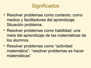 La resolución de problemas en matemáticas | PPT