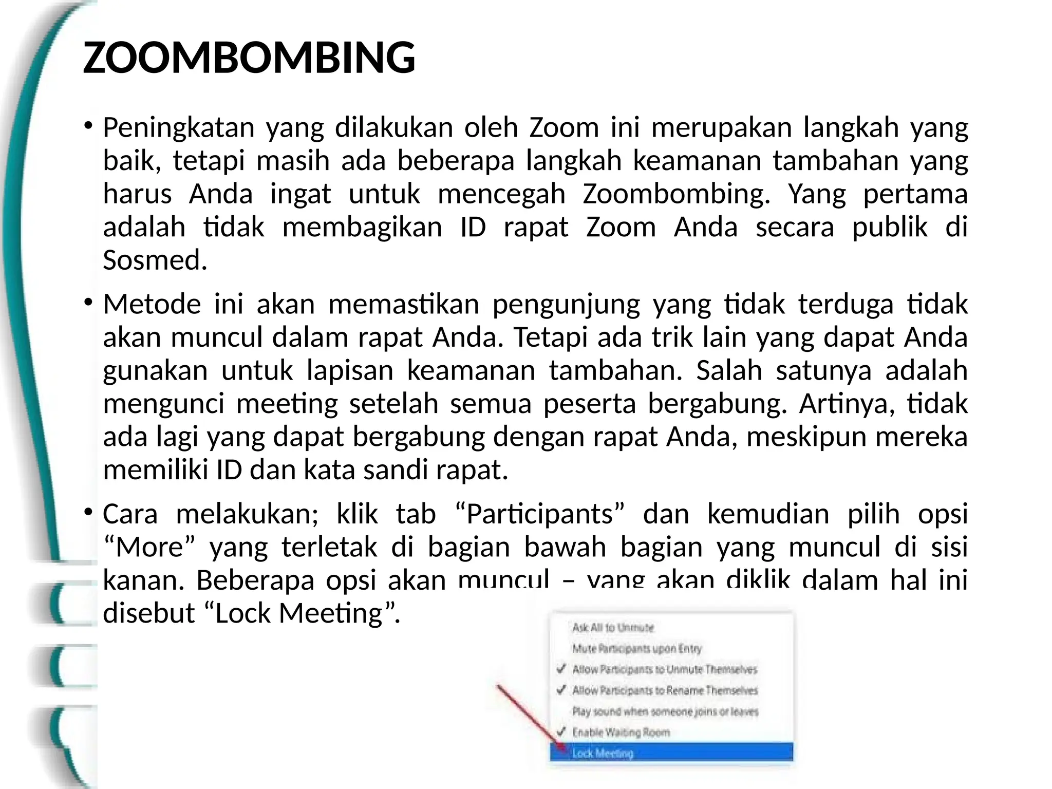 PROPERTY OF RAMBOE Problematika Menggunakan Zoom Meeting.pptx