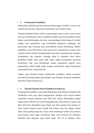 Problematika pendidikan | DOCX