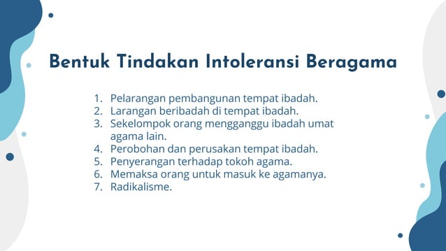 Problematika toleransi antar umat beragama di indonesia | PPT