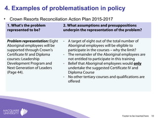 Problematisation of Aboriginal Employment Policy | PPT