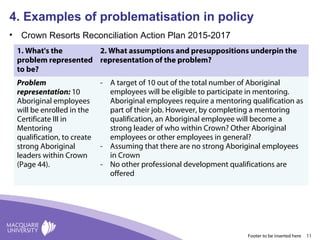 Problematisation of Aboriginal Employment Policy | PPT