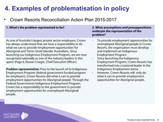 Problematisation of Aboriginal Employment Policy | PPT