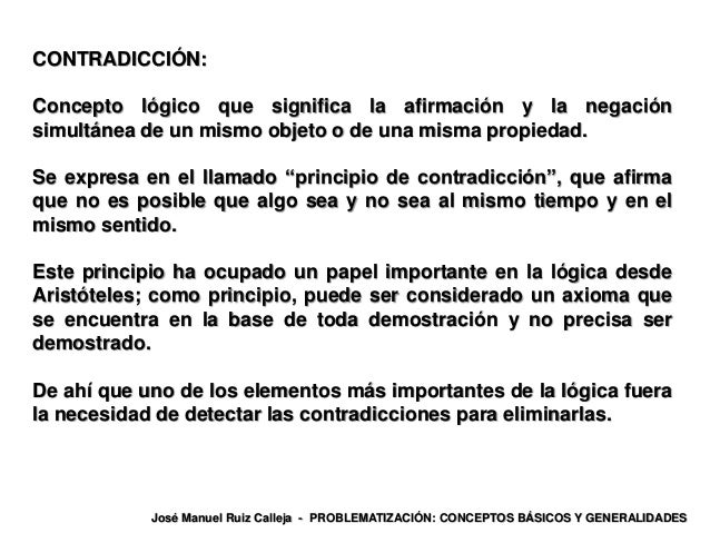 contradicciones y ambigüedades