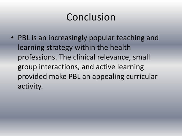 Problem based learning | PPT