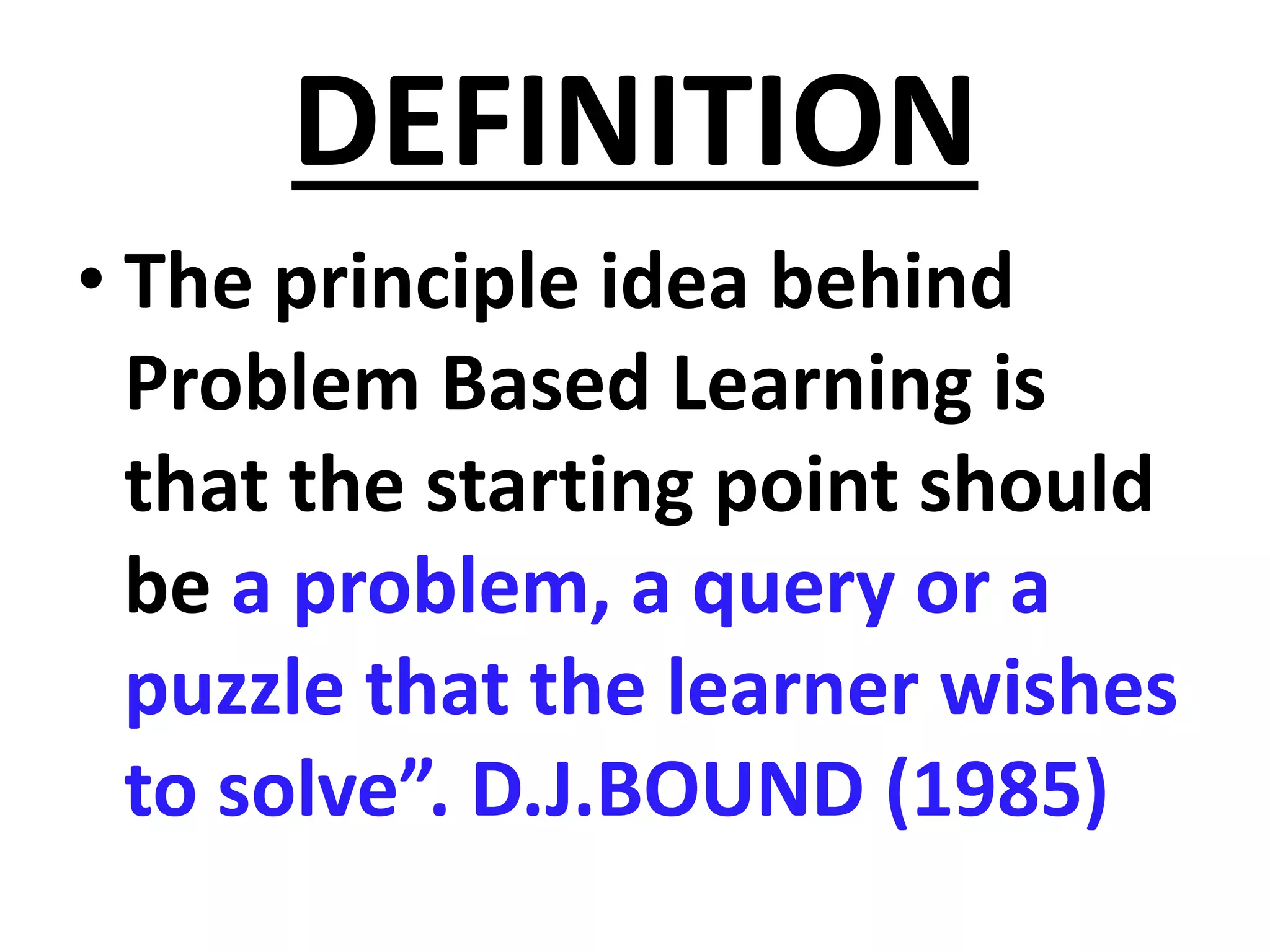 Problem Based Learning | PPTX